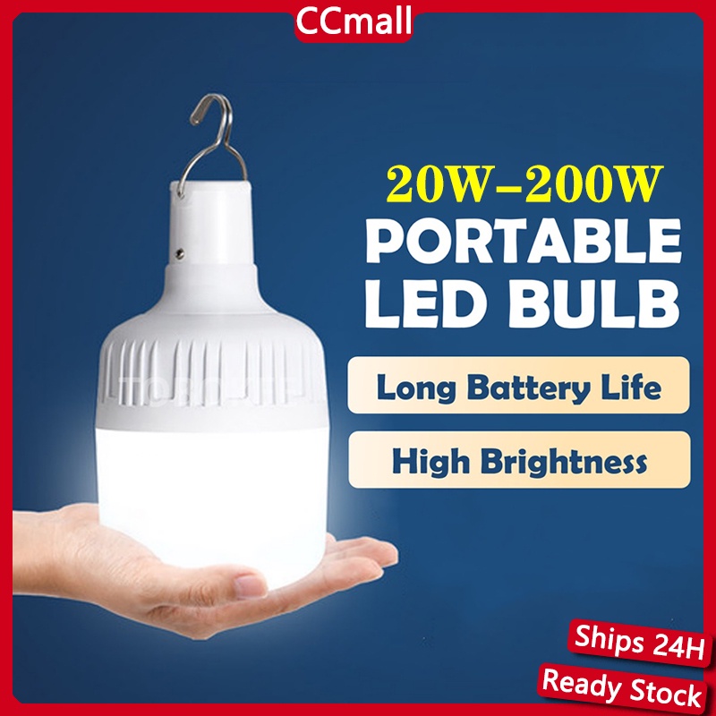 Jual [COD] Lampu Bulb LED Emergency 200W / Lampu Indoor Outdoor 100W / Rechargeable Lampu 50W ...