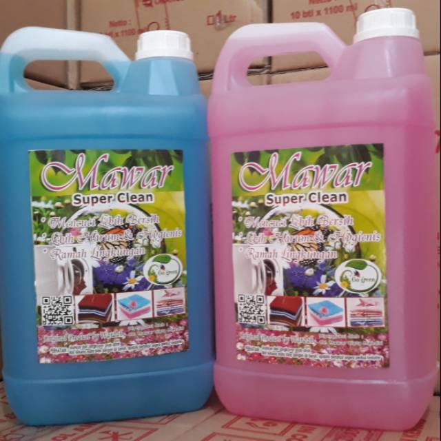 Jual Detergen cair 5liter Mawar super clean | Shopee Indonesia