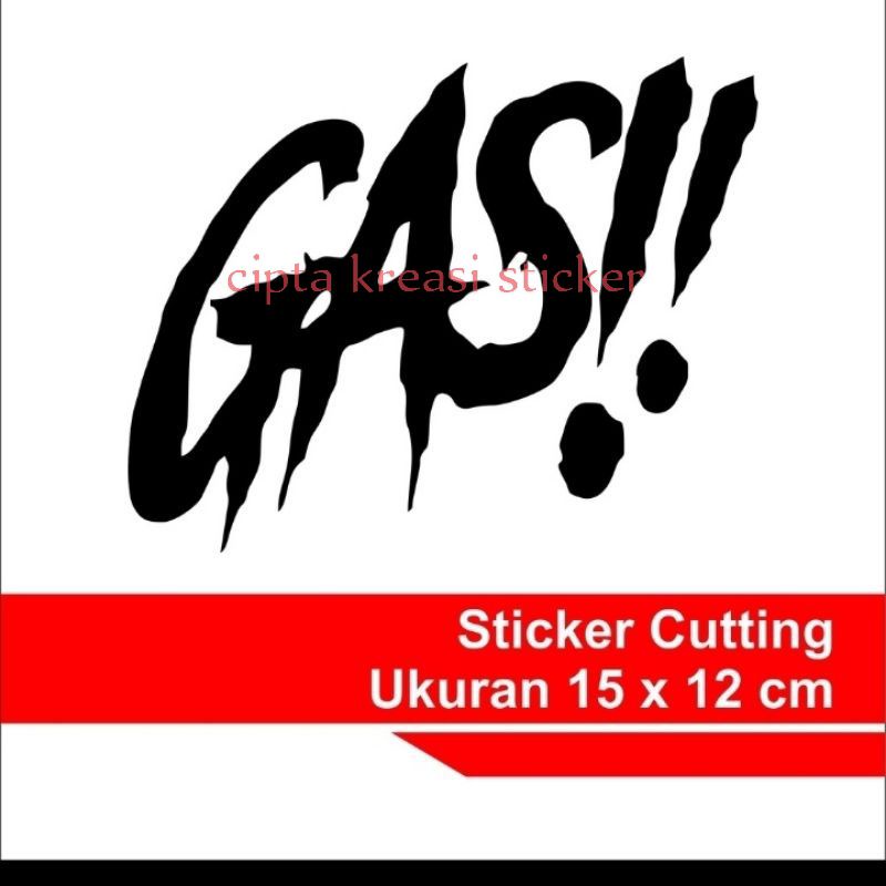 Jual sticker stiker tulisan gas stiker mobil motor labtop | Shopee ...
