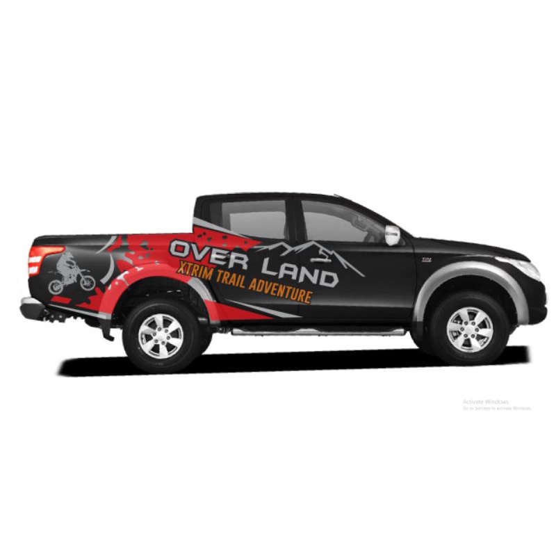 Jual cutting sticker livery mobil doble cabin strada hilux dmax ...