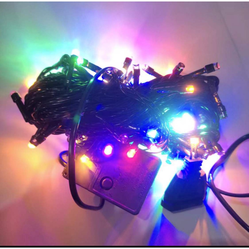 Jual LAMPU TUMBLR/ NATAL LED WARNA WARNI RGB Sambungan KABER HITAM ...