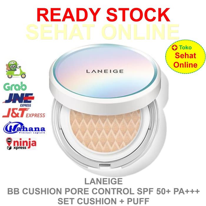 Jual LANEIGE BB CUSHION PORE CONTROL SPF 50+ PA+++ SET CUSHION + PUFF - 21N | Shopee Indonesia