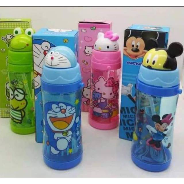 Jual Botol Minum Minuman Anak Karakter Kepala Doraemon Hello Kitty ...