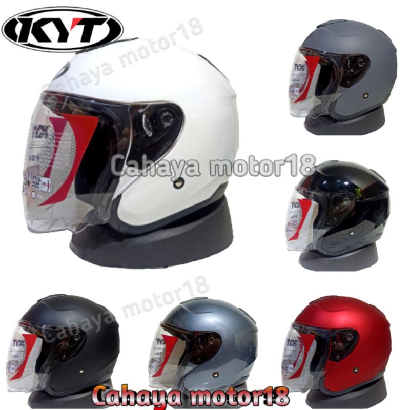 Jual HELM KYT KYOTO R SOLID|KYT HALF FACE ORIGINAL | Shopee Indonesia