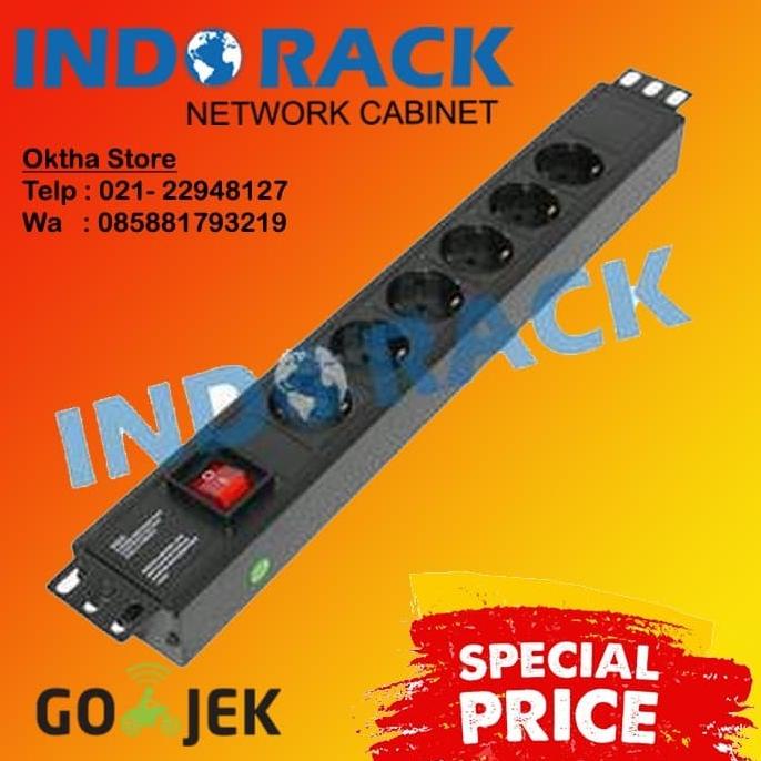 Jual Stop kontak PDU Rack 16A 6 outlets indorack ready shipping ...