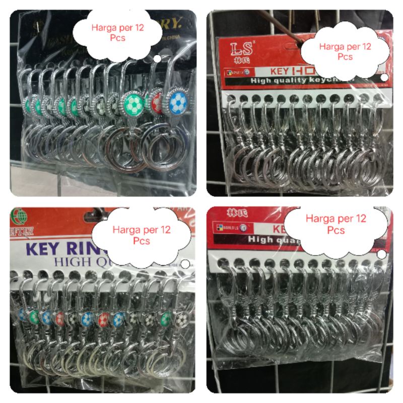 Jual GK / GANTUNGAN KUNCI STAINLESS RING 2 ISI 12 PCS | Shopee Indonesia