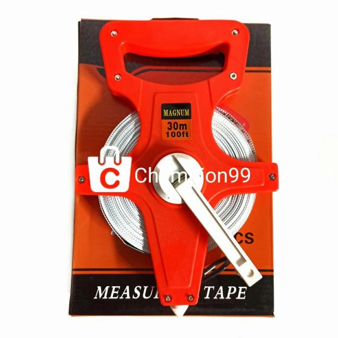 Jual Meteran Tancap 30 50 100 Meter/Meteran Gulung Rol Tanam Tanah 50 100 M | Shopee Indonesia
