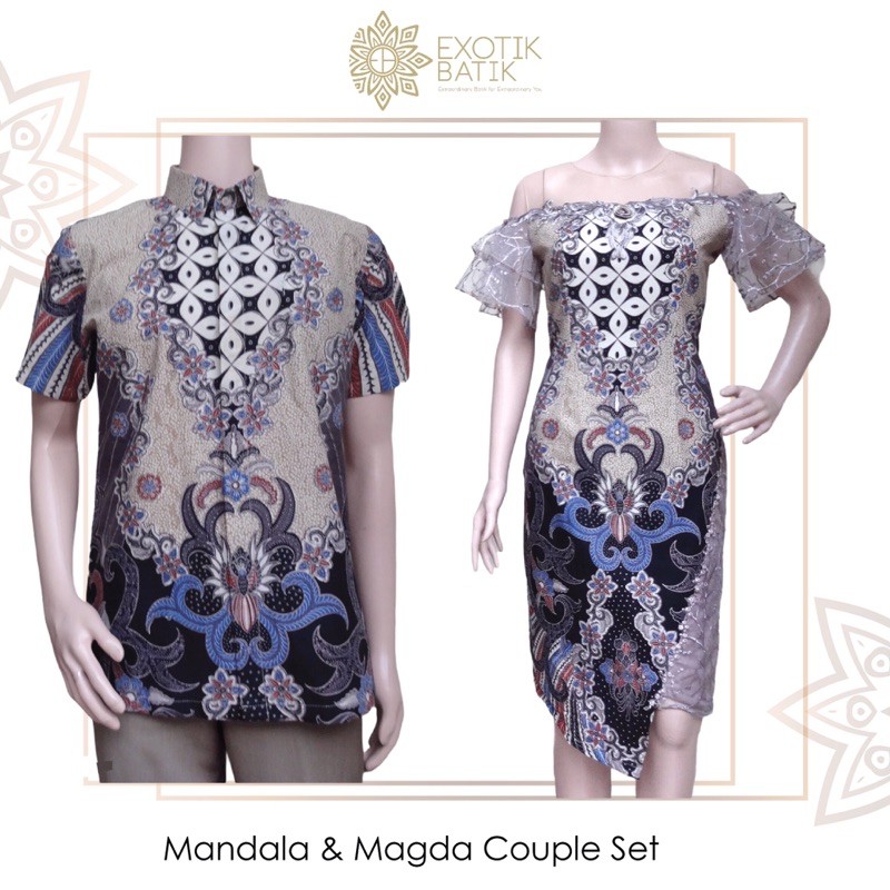 Jual magda batik dress atau couple set/Batik Pesta/Batik Kondangan ...