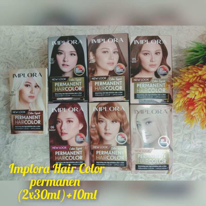 Jual implora permanent hair color/ semir rambut implora/ pewarna rambut ...