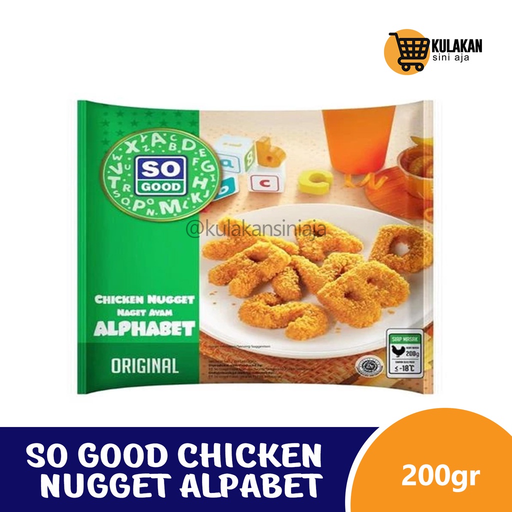 Jual So Good Chicken Nugget Alpabet 200 Gram | Shopee Indonesia