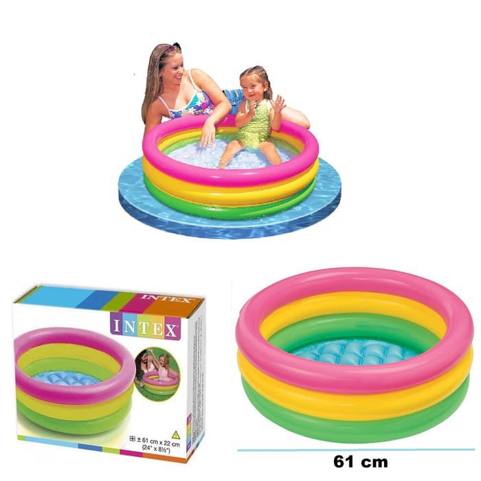 Jual Kolam Renang Anak Pelangi Intex Sunset Glow Pool 61 x 22 cm ...