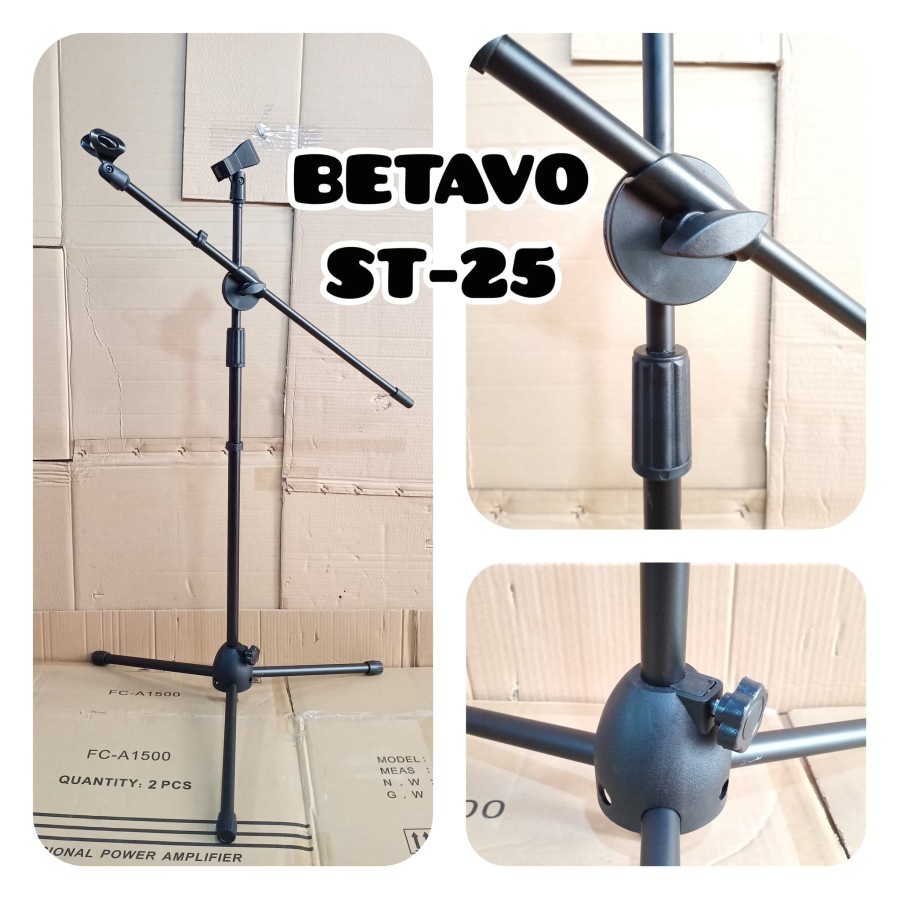Jual STAND MIC LANTAI BETAVO ST 25 STANDDING TRIPOT MICROPHONE | Shopee Indonesia