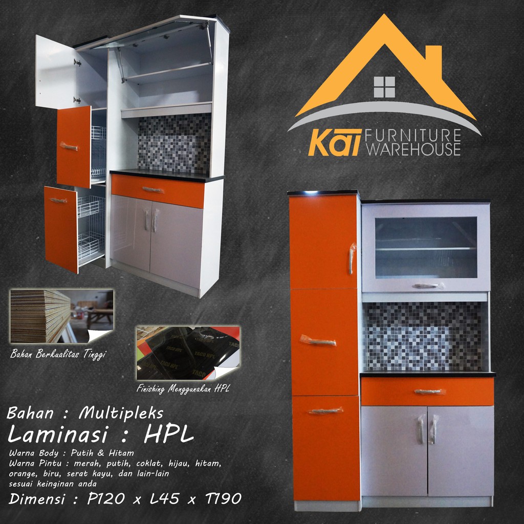 Jual LEMARI SAYUR / LEMARI DAPUR / RAK PIRING MINIMALIS 3 PINTU ...