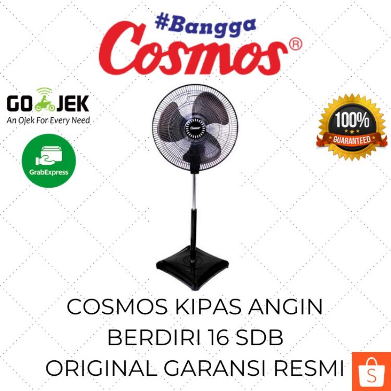 Jual Promo Kipas Angin 16 SDB Cosmos Kaki Kotak Pemberat Hitam ORI Stand Fan Murah 3 Kecepatan ...