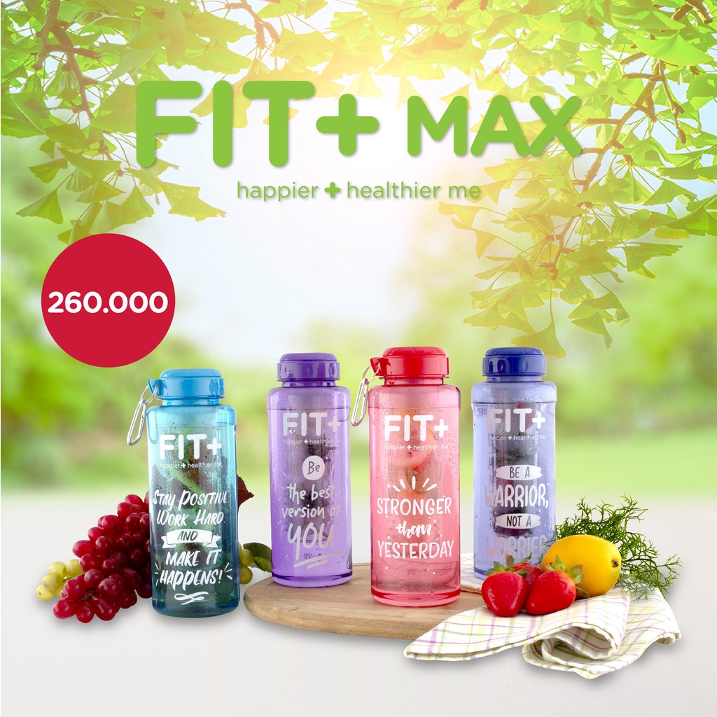 Jual Fit + Max - Botol Minuman dengan Saringan Infuse - Set of 4 Pcs ...