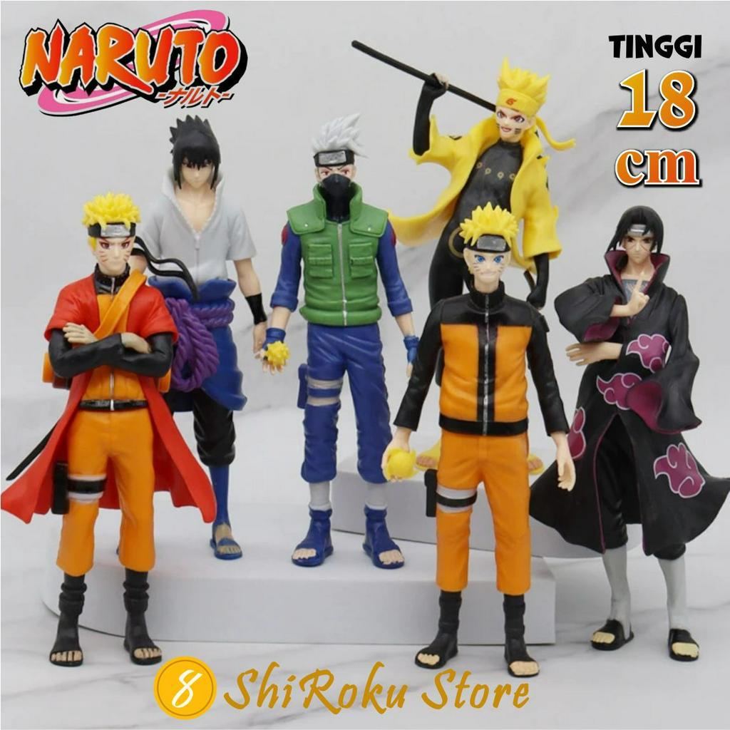 Jual Action Figure Naruto Shippuden 18 cm / Mainan Topper Kue Sasuke ...