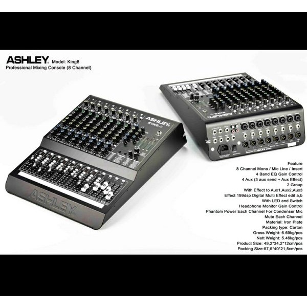 Jual Mixer 8 Channel Ashley King8 Note King 8 Note Original Ashley ...