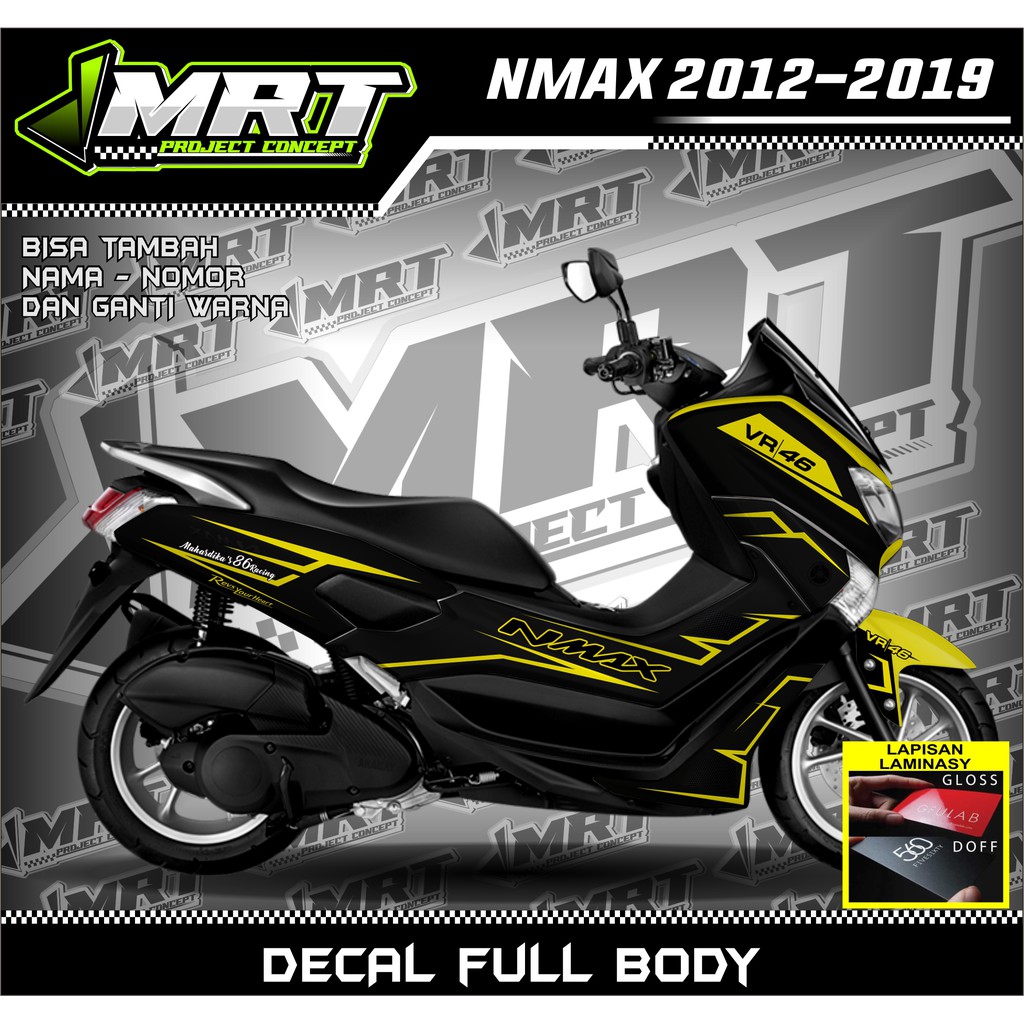 Jual Decal Nmax Tahun 2012-2019 Full Body, Stiker Dekal Nmax 2012-2019 ...
