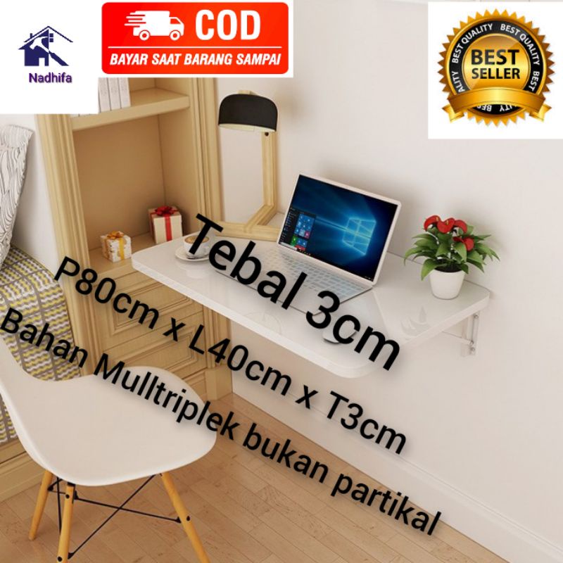 Jual Meja Lipat Dinding minimalis moderen P70/80cm x L40cm x T3cm ...