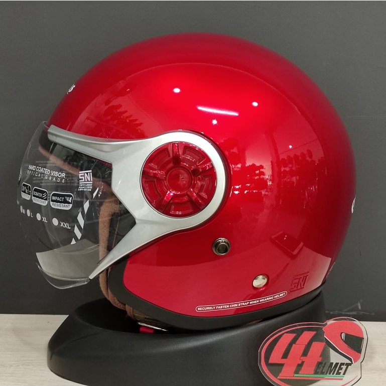 Jual Helm Cargloss YRH Solid Deep Red Mett helm retro hijab half face ...