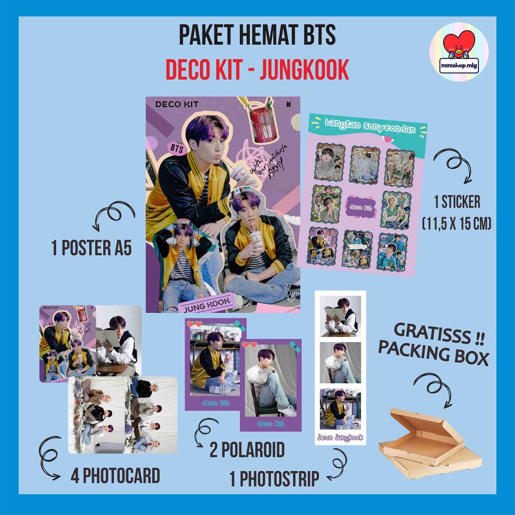 Jual (FREEBOX) PAKET HEMAT BTS DECO KIT - FANKIT BTS DECO KIT UNOFFICIAL | Shopee Indonesia