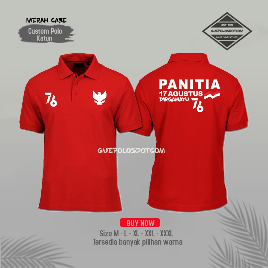 Jual KAOS KERAH POLO PANITIA 17 AGUSTUS / KAOS KERAH PANITIA HUT RI KE ...