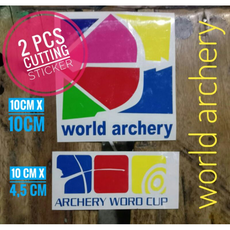 Jual Stiker Panah World Archery 2 pcs Cutting Sticker Busur Panahan ...