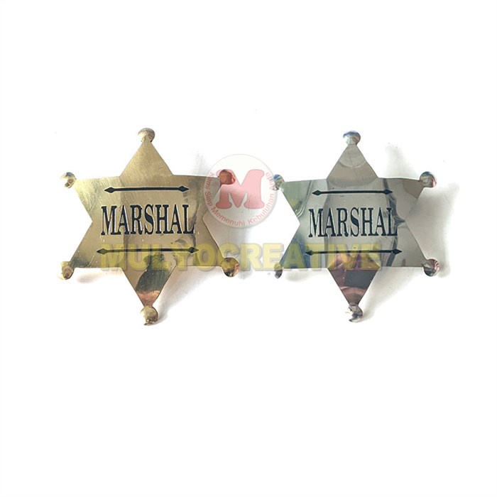 Jual Pin Marshal Bintang - Pin Logo Marshal Ukuran 7X6 Cm Bahan Logam ...