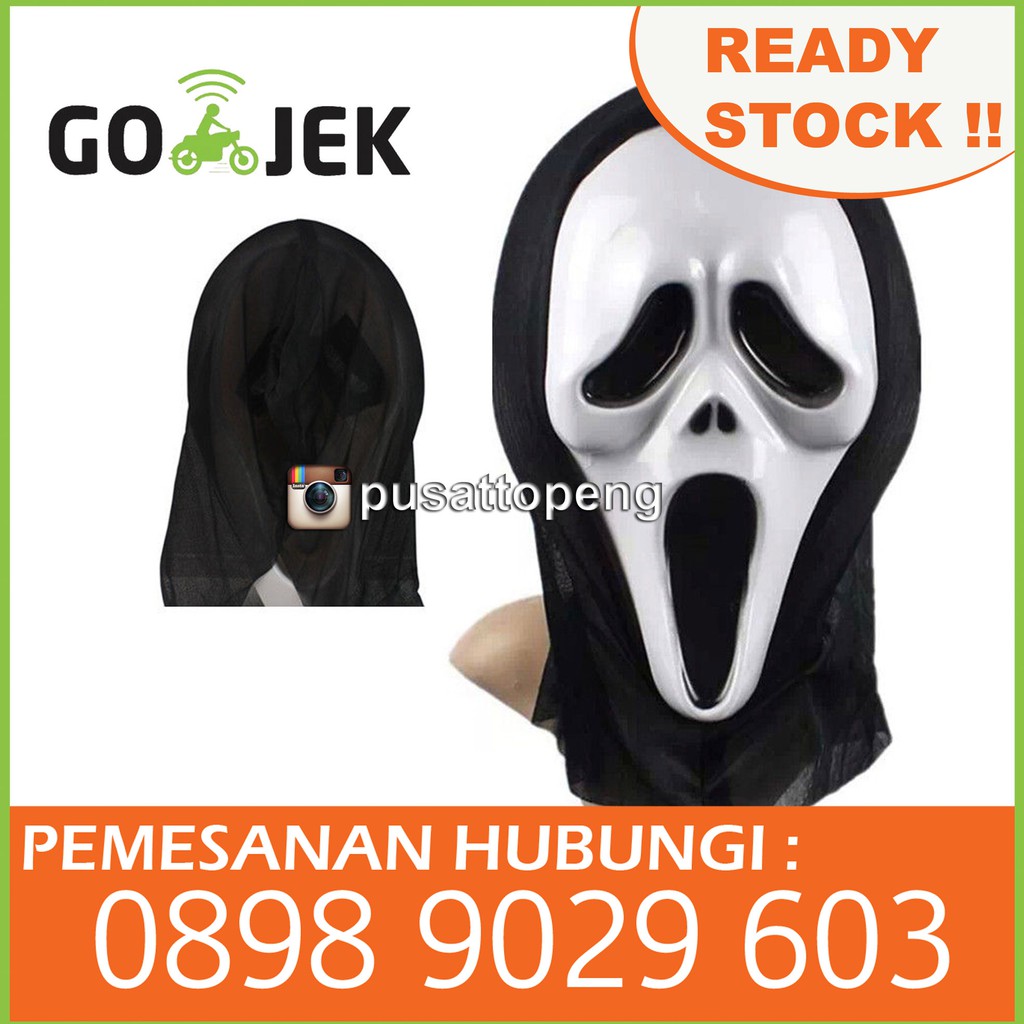 Jual topeng scream topeng urbex topeng hantu topeng halloween | Shopee ...