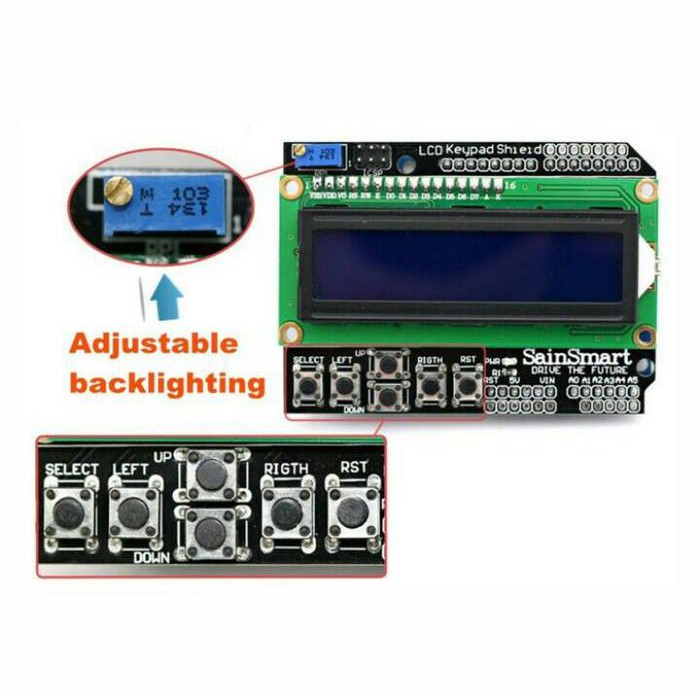 Jual lcd keypad shield for arduino uno r3 | Shopee Indonesia