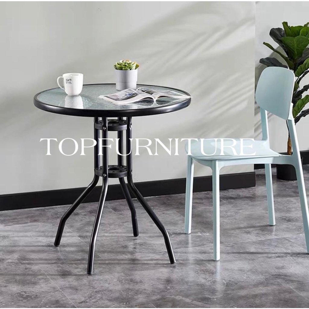 Jual meja teras meja taman meja outdoor meja besi meja balkon meja kaca ...