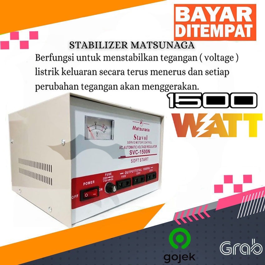 Jual Stabilizer 1500 Watt Stabilizer Matsunaga 1500 Wat Penyestabil ...