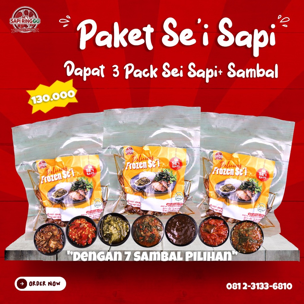 Jual 1 Paket Sei Sapi Frozen | Shopee Indonesia
