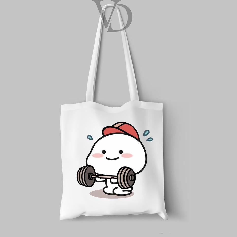 Jual Tote Bag Kanvas / totebag canvas - Pentol Cartoon / pentol sticker ...