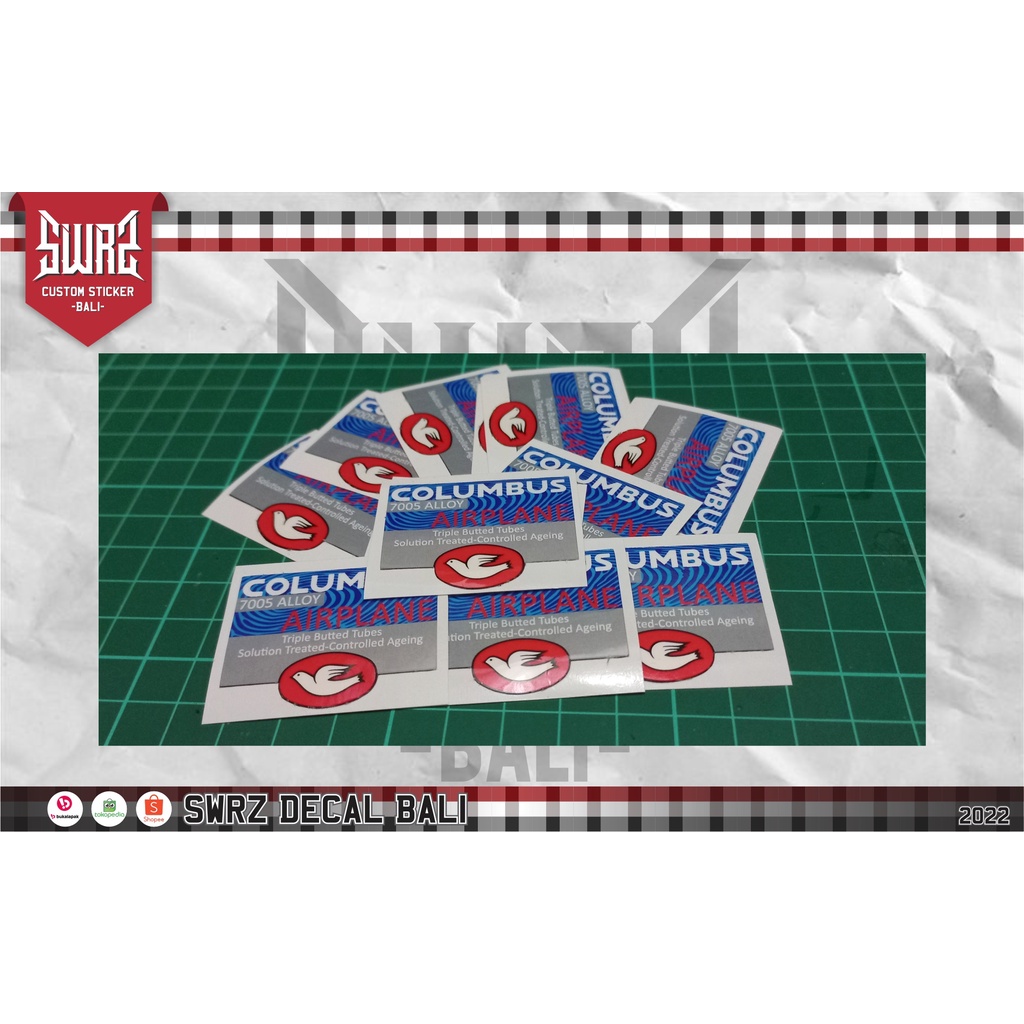 Jual STIKER COLUMBUS AIRPLANE BIKE SEPEDA STICKER DECAL | Shopee Indonesia