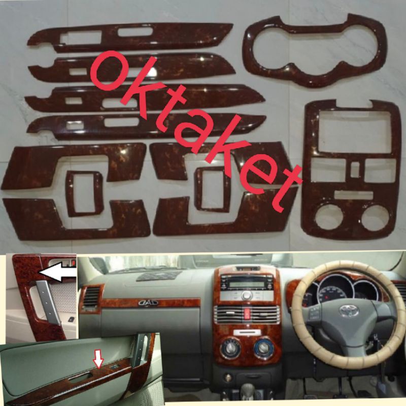 Jual paket lengkap panel wood power window door dashboard Rush Terios ...