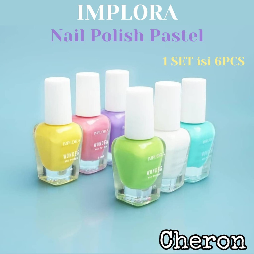 Jual CHERON 19694 - IMPLORA Nail Polish Nudes Clear Red New Original 6 ...
