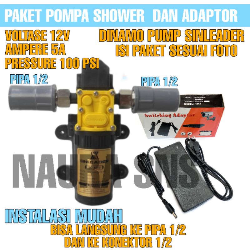 Jual Paket Pompa Dorong Whastafel / Shower / Water Heater Dinamo Pump ...