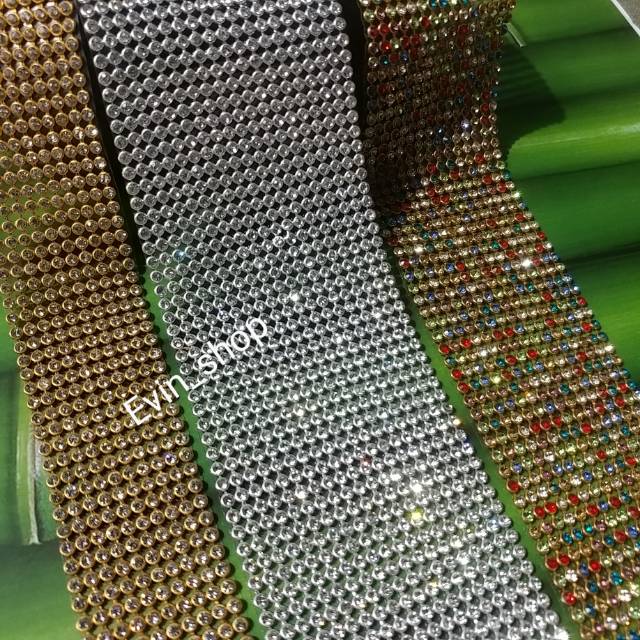 Jual Diamond Tikar KW 1/Mas/Perak/Pelangi/2 baris panjang 118 cm ...