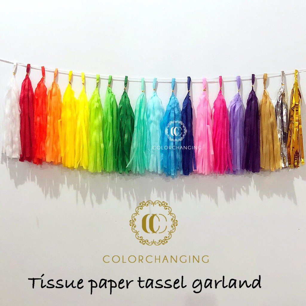 Jual Rumbai tassel garland paper tissue dekorasi hiasan | Shopee Indonesia