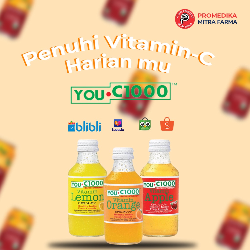 Jual You-C 1000 140 ml / Kaleng / Minuman Vitamin C 1000 | Shopee Indonesia