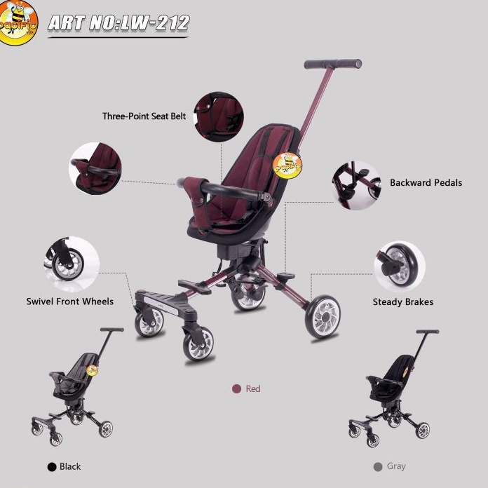 Jual stroller kereta dorong anak LW 211/LW 212 Pasific junior | Shopee ...