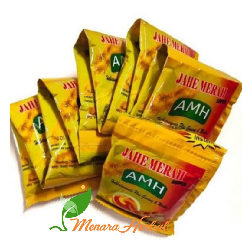 Jual Jahe Merah AMH 10 Renceng Kemasan Kuning | Jahe Merah Ratu Lebah ...