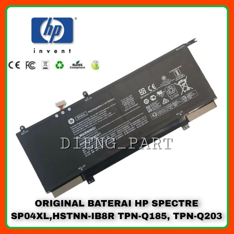 Jual Baterai Battery Laptop HP spectre X360 13-AP000 13-T SP04XL HSTNN-IB8R TPN-Q185 TPN-Q203 ...