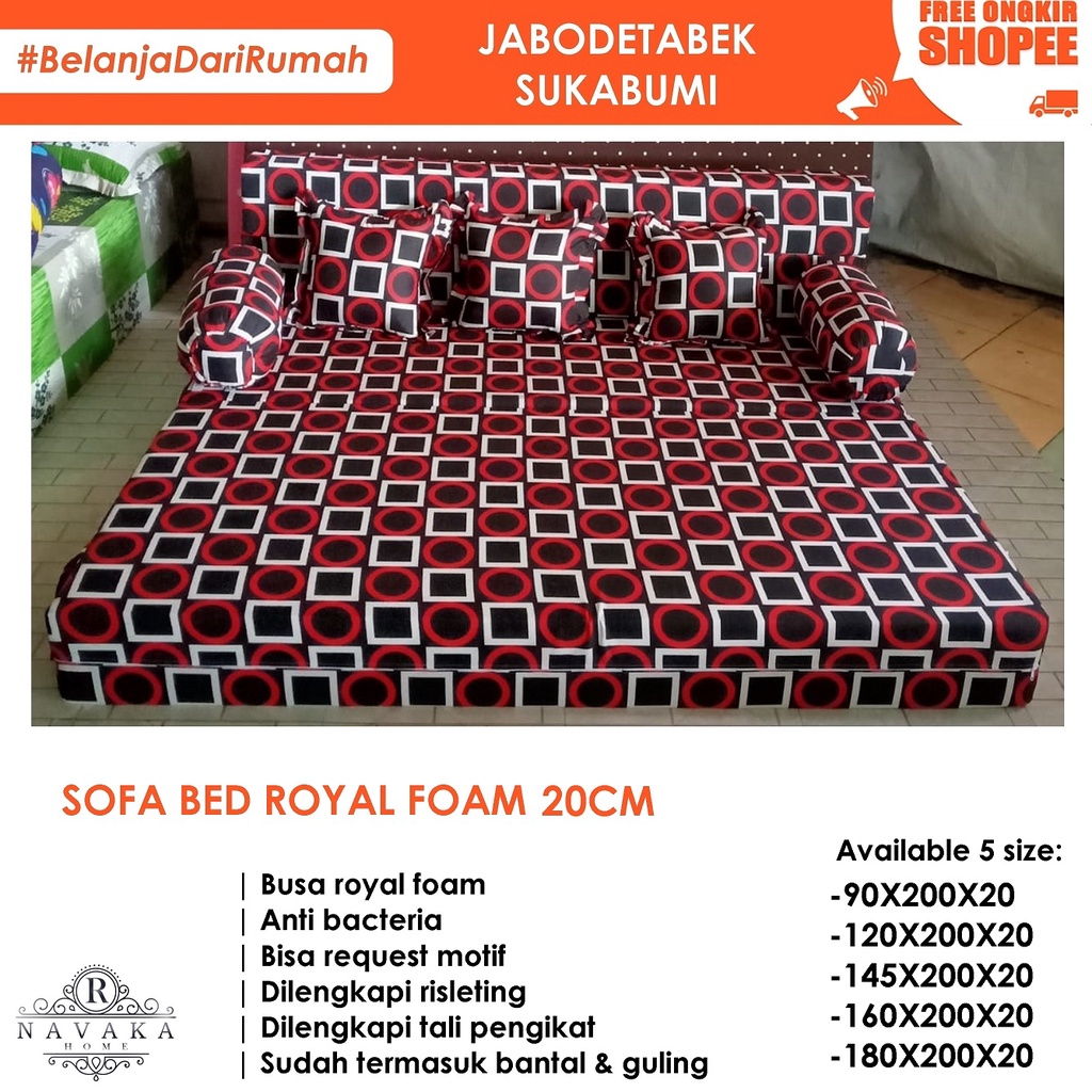Jual Sofa Bed Royal Foam Tebal 20cm | Shopee Indonesia