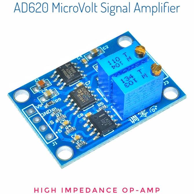 Jual Ad620 Microvolt Millivolt Signal Amplifier Op-Amp Intrumentation ...