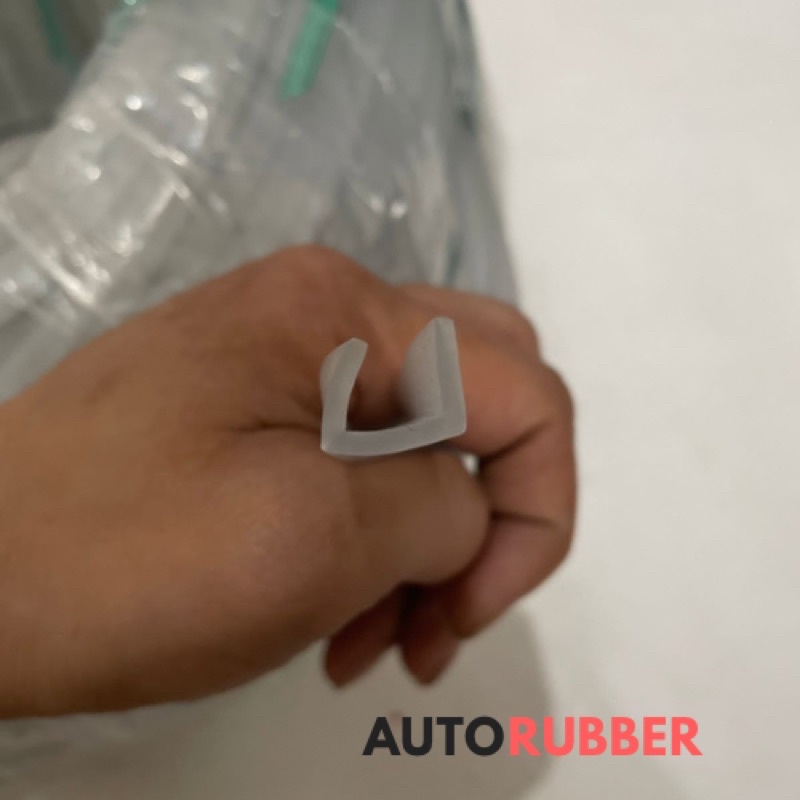 Jual Karet List U Jepit Kaca Plat Bening Putih Transparan 1 Cm 10 Mm ...