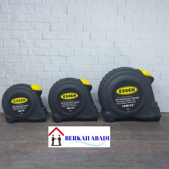 Jual Meteran Magnet ESSEN 3M / 5M / 10M / Meteran Tukang Bangunan ...