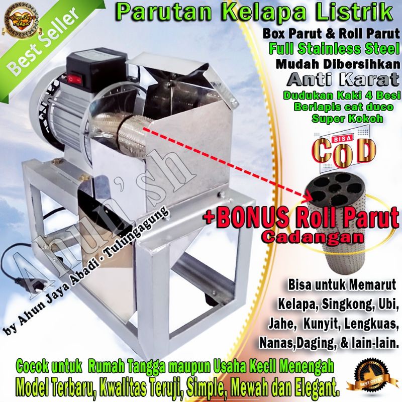 Jual Mesin Parut Kelapa Parutan Singkong Jahe Kunyit Nanas Daging ...