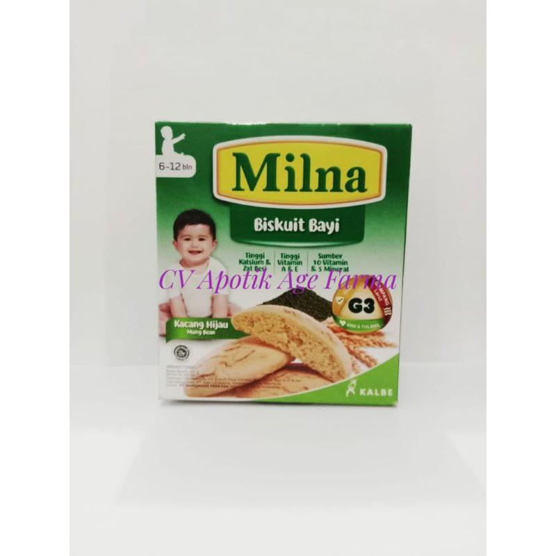 Jual Milna Baby Biskuit Kacang Hijau 130 g atau gram (Kalbe Farma ...
